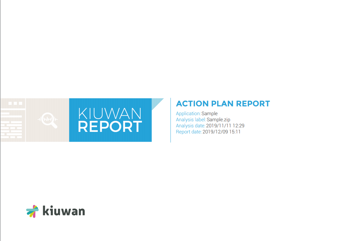 Export an Action Plan – Kiuwan