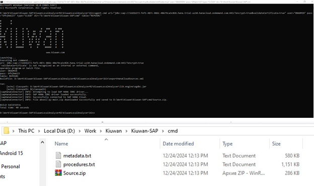 SAP/HANA Cloud Extractor – Kiuwan