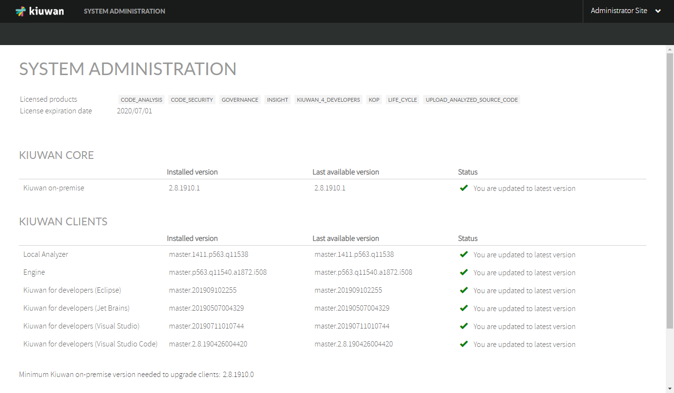 Kiuwan On-Premises Distributed Upgrade Guide – Kiuwan